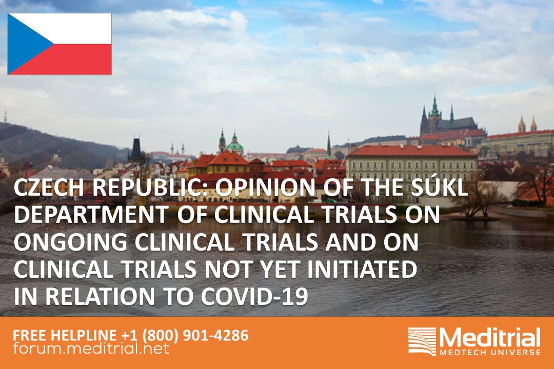 Czech Republic: Opinion of the SÚKL Department of Clinical Trials on ...